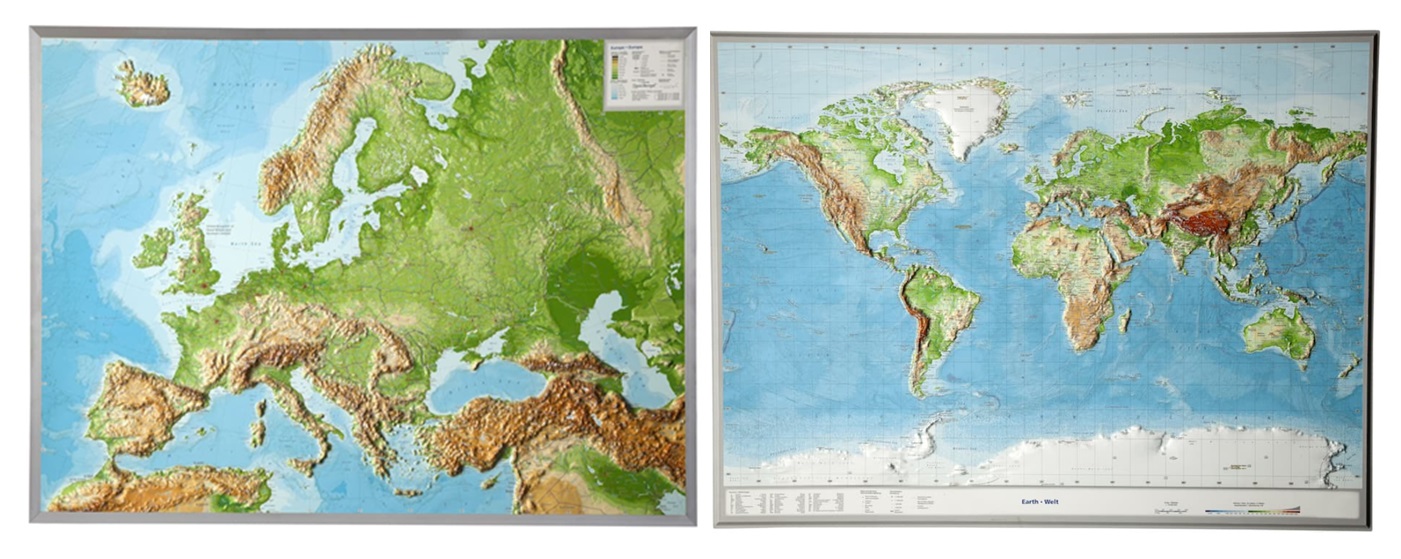 New Series of 3D Relief Maps of Europe and the World - Selas Mapping ...