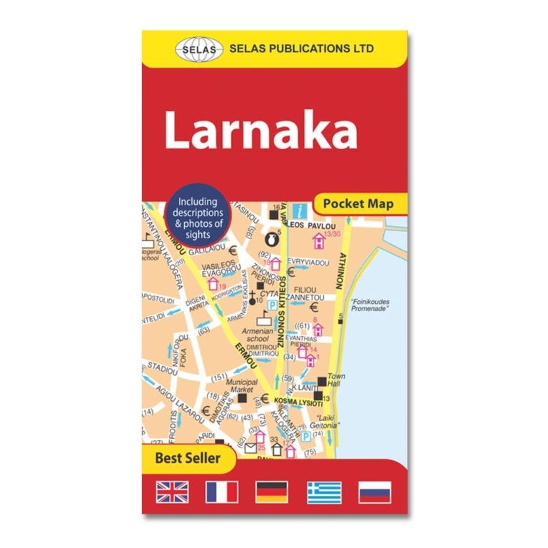 Pocket Street Map of Larnaka (in English) - Selas Mapping Services